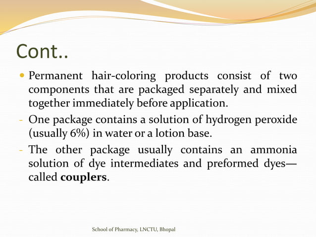 Chemistry and formulation of para phenylene diamine based hair dye ...