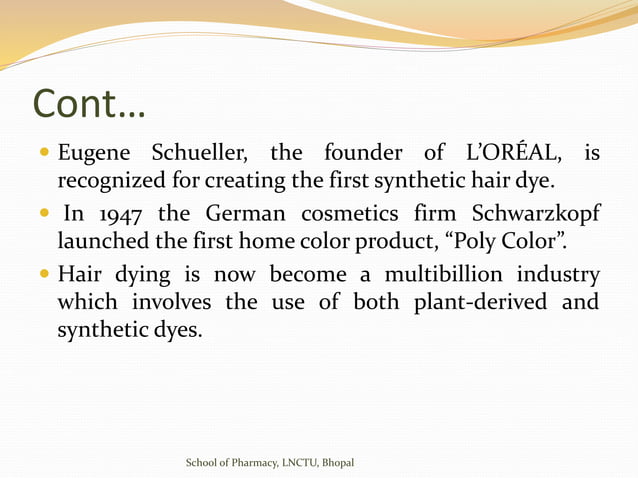 Chemistry and formulation of para phenylene diamine based hair dye ...