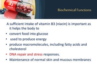 Chemistry and physiological significance of niacin | PPTX