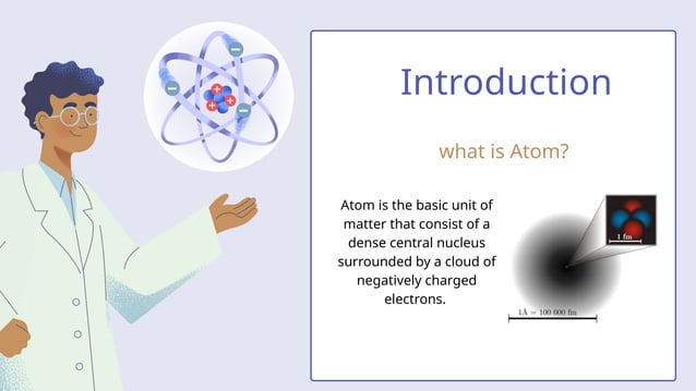 Chemistry Atomic structure Presentation in Lavander red blue ...