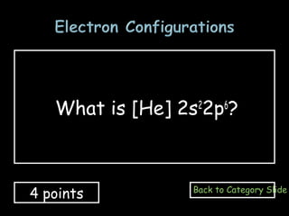 Chemistry chapter 4 jeopardy reveiw game | PPT