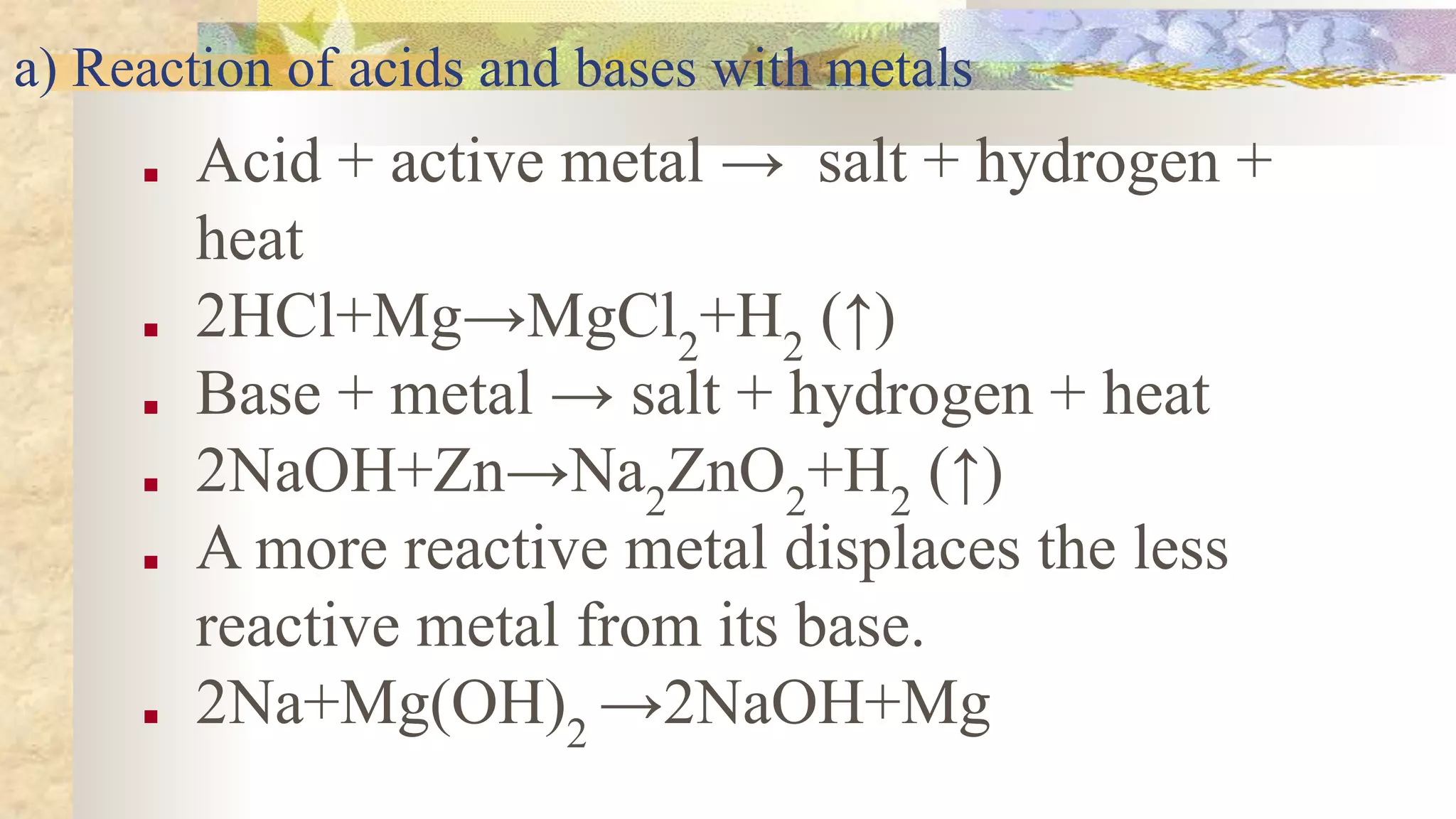 Chemistry class 10 chapter 2 acid,bases and salts | PDF