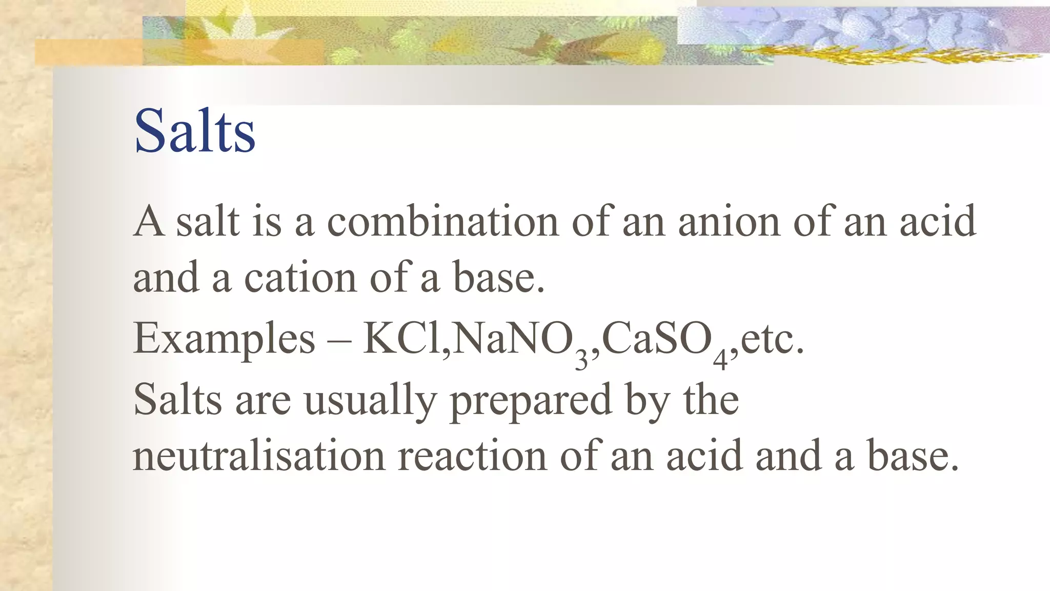 Chemistry class 10 chapter 2 acid,bases and salts | PDF
