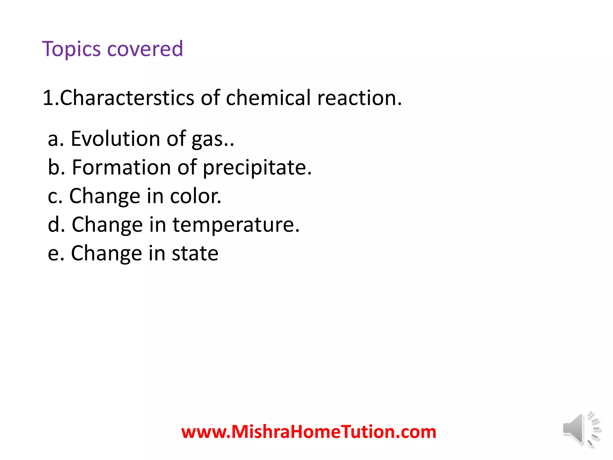 Chemistry chemical reaction part 2 | PPT
