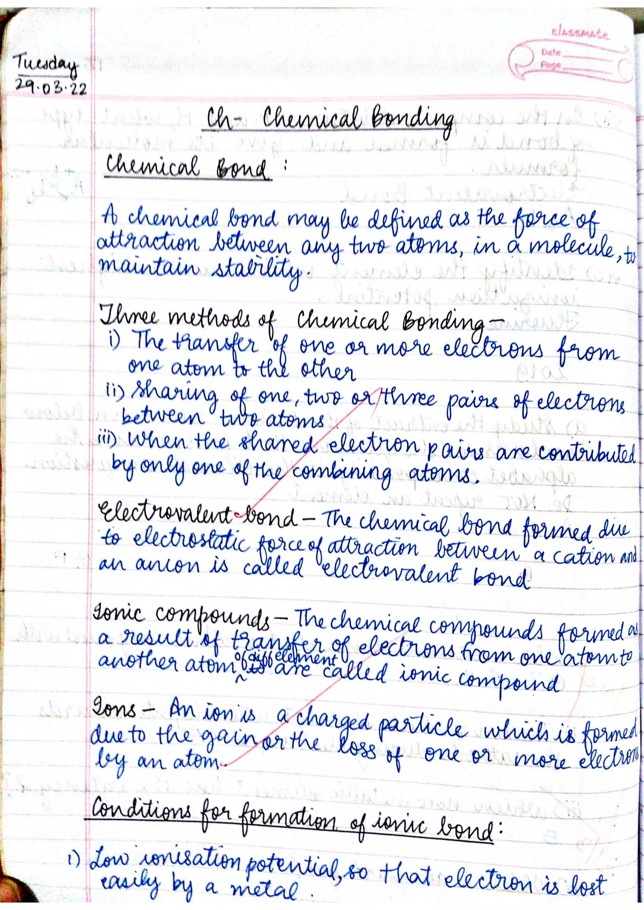 ICSE Chemistry Class X Handwritten Notes | PDF
