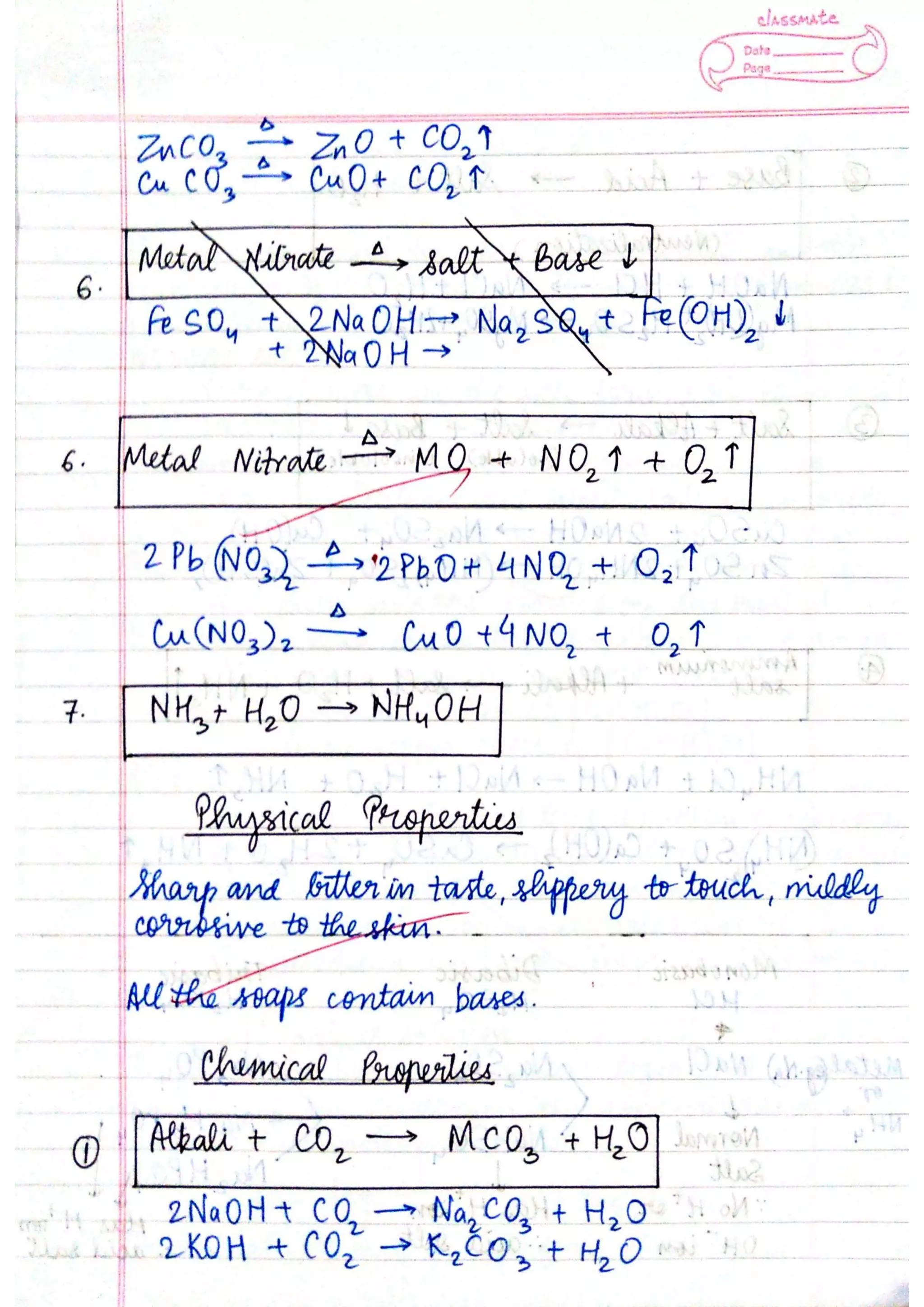 ICSE Chemistry Class X Handwritten Notes | PDF