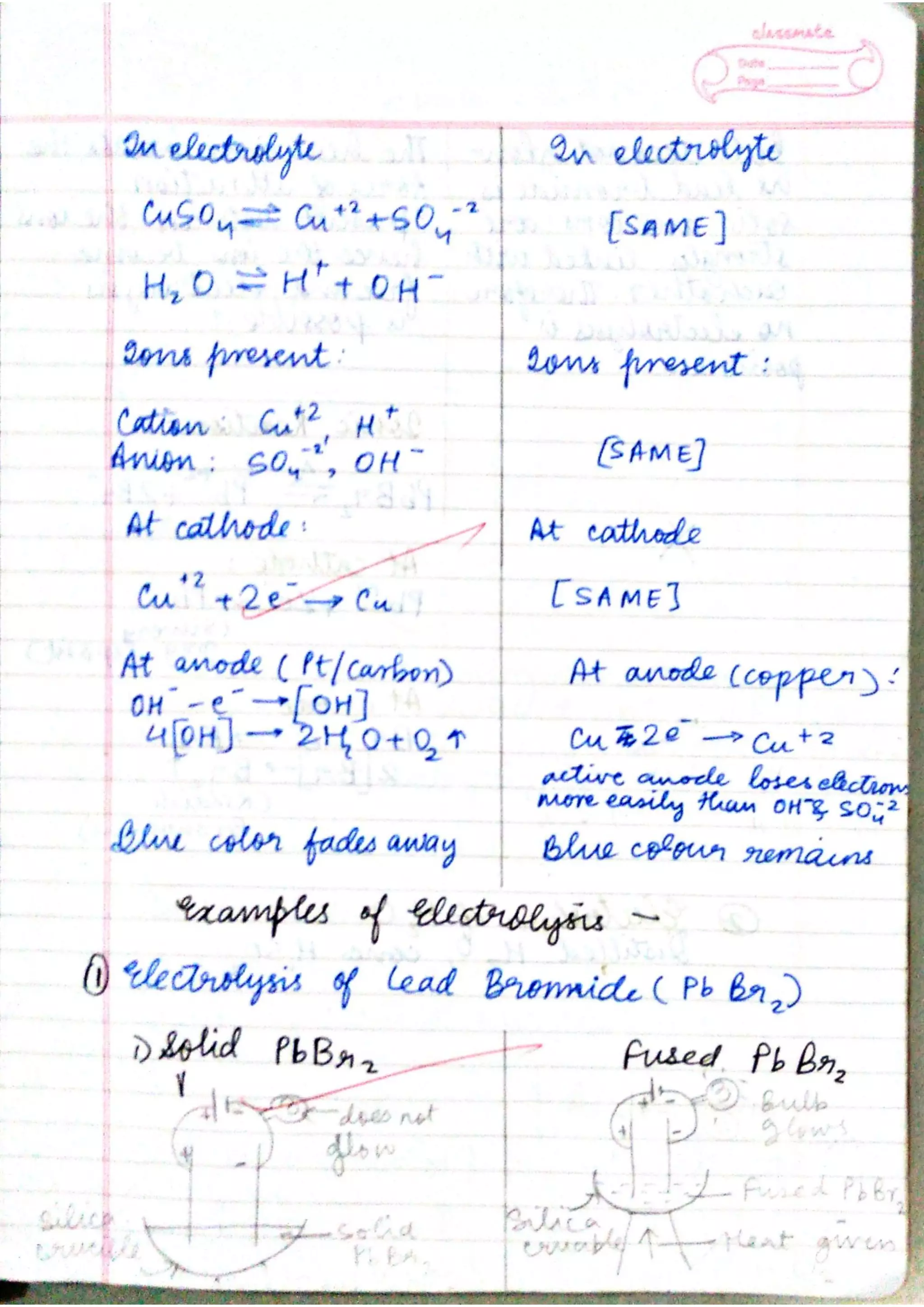 ICSE Chemistry Class X Handwritten Notes | PDF