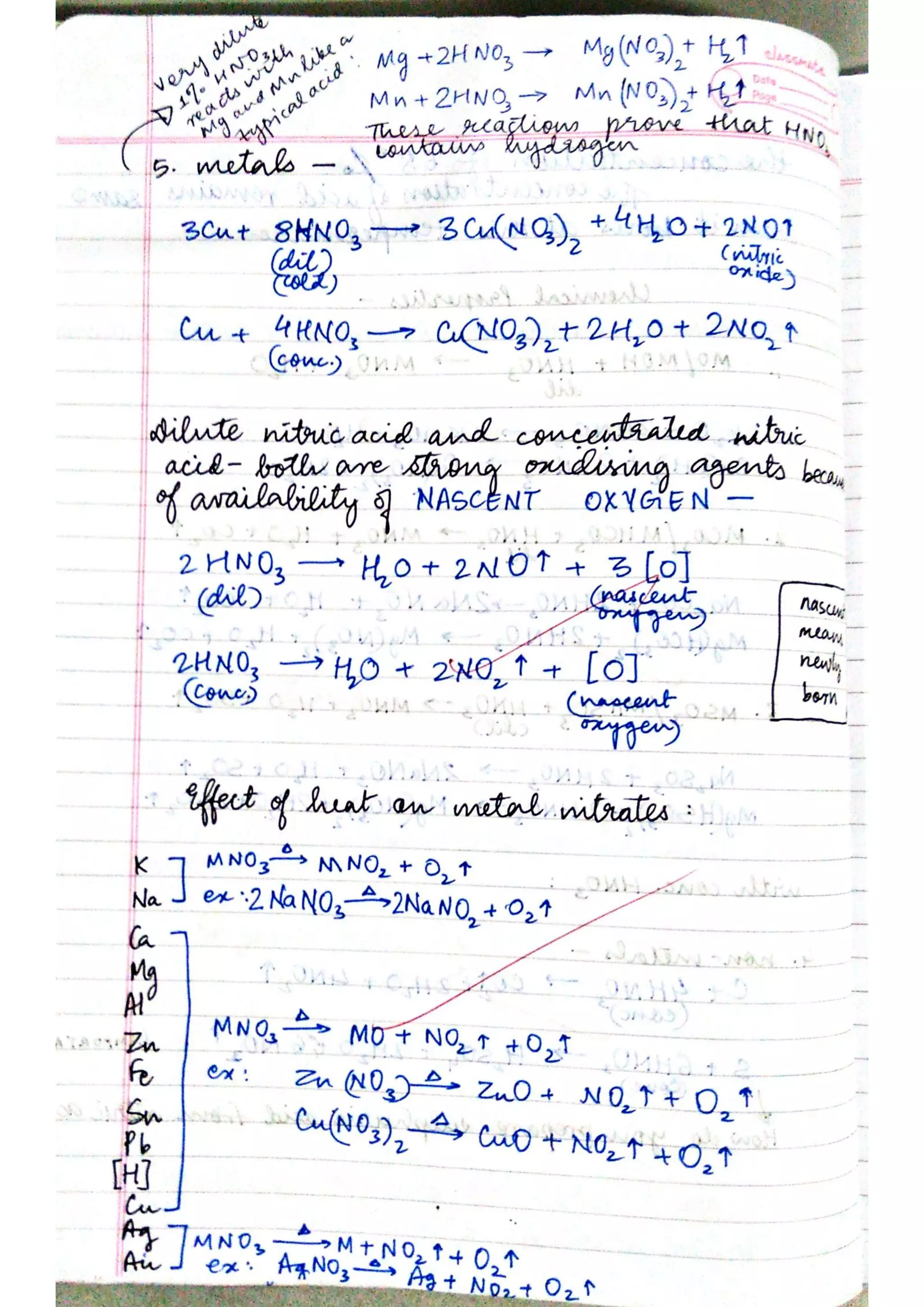 ICSE Chemistry Class X Handwritten Notes | PDF
