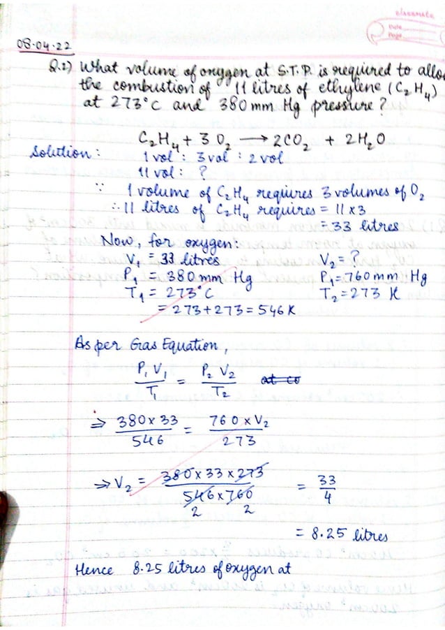 ICSE Chemistry Class X Handwritten Notes | PDF | Chemistry | Science