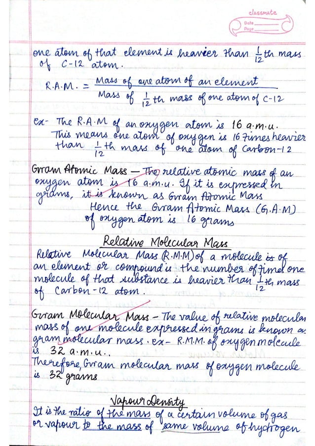 ICSE Chemistry Class X Handwritten Notes | PDF | Chemistry | Science