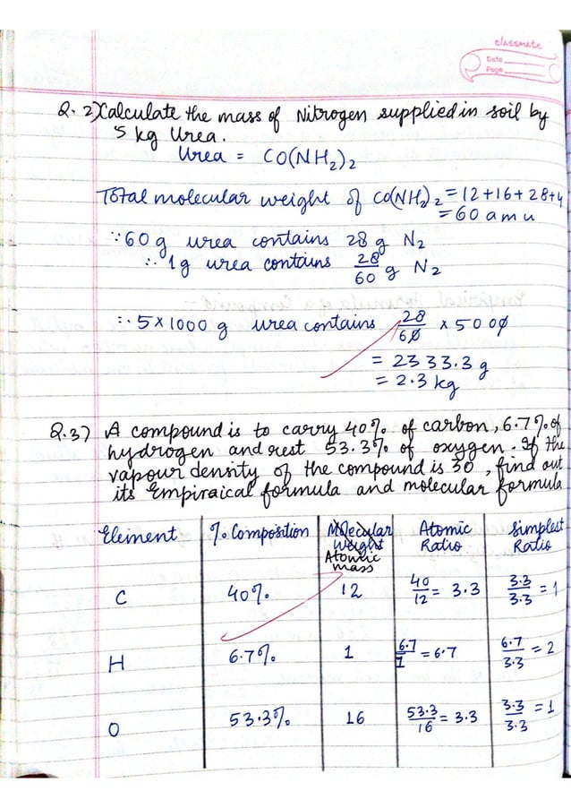ICSE Chemistry Class X Handwritten Notes | PDF | Chemistry | Science
