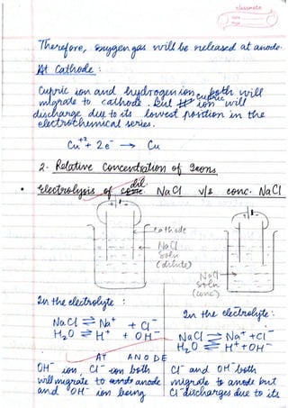 ICSE Chemistry Class X Handwritten Notes | PDF