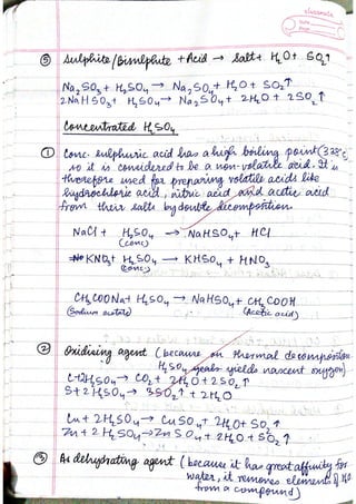ICSE Chemistry Class X Handwritten Notes | PDF