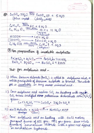 ICSE Chemistry Class X Handwritten Notes | PDF