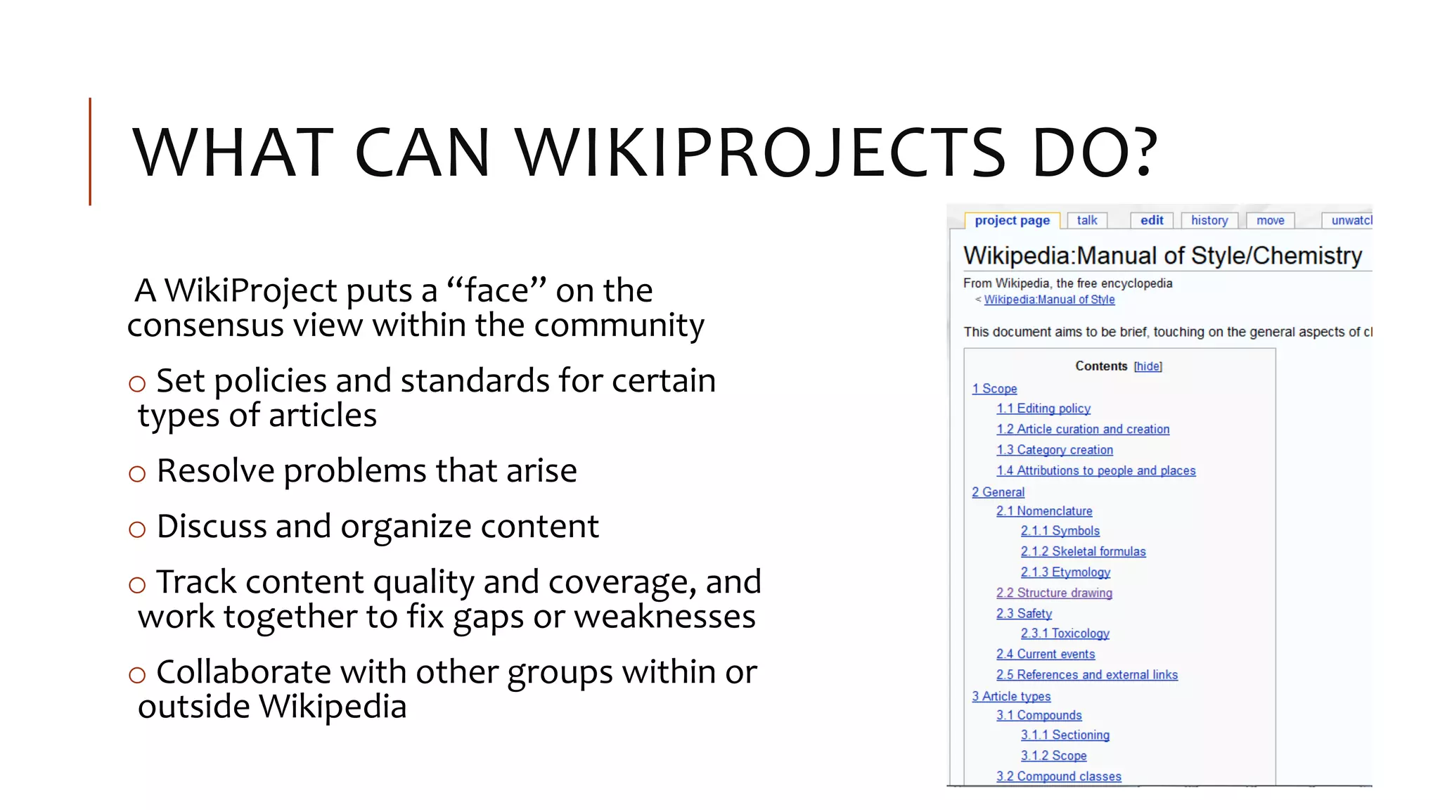 Chemistry collaborations on wikipedia | PPT