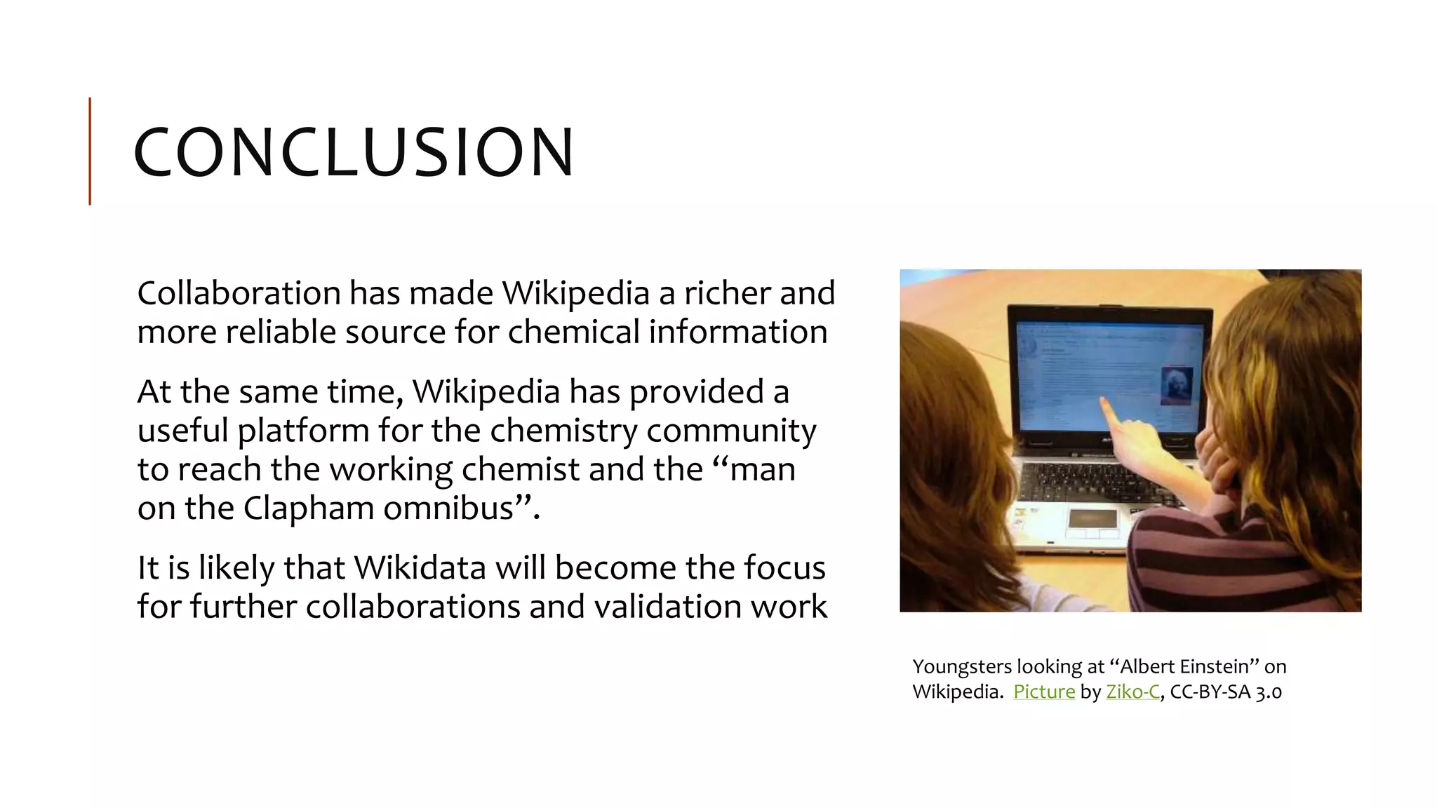 Chemistry collaborations on wikipedia | PPTX