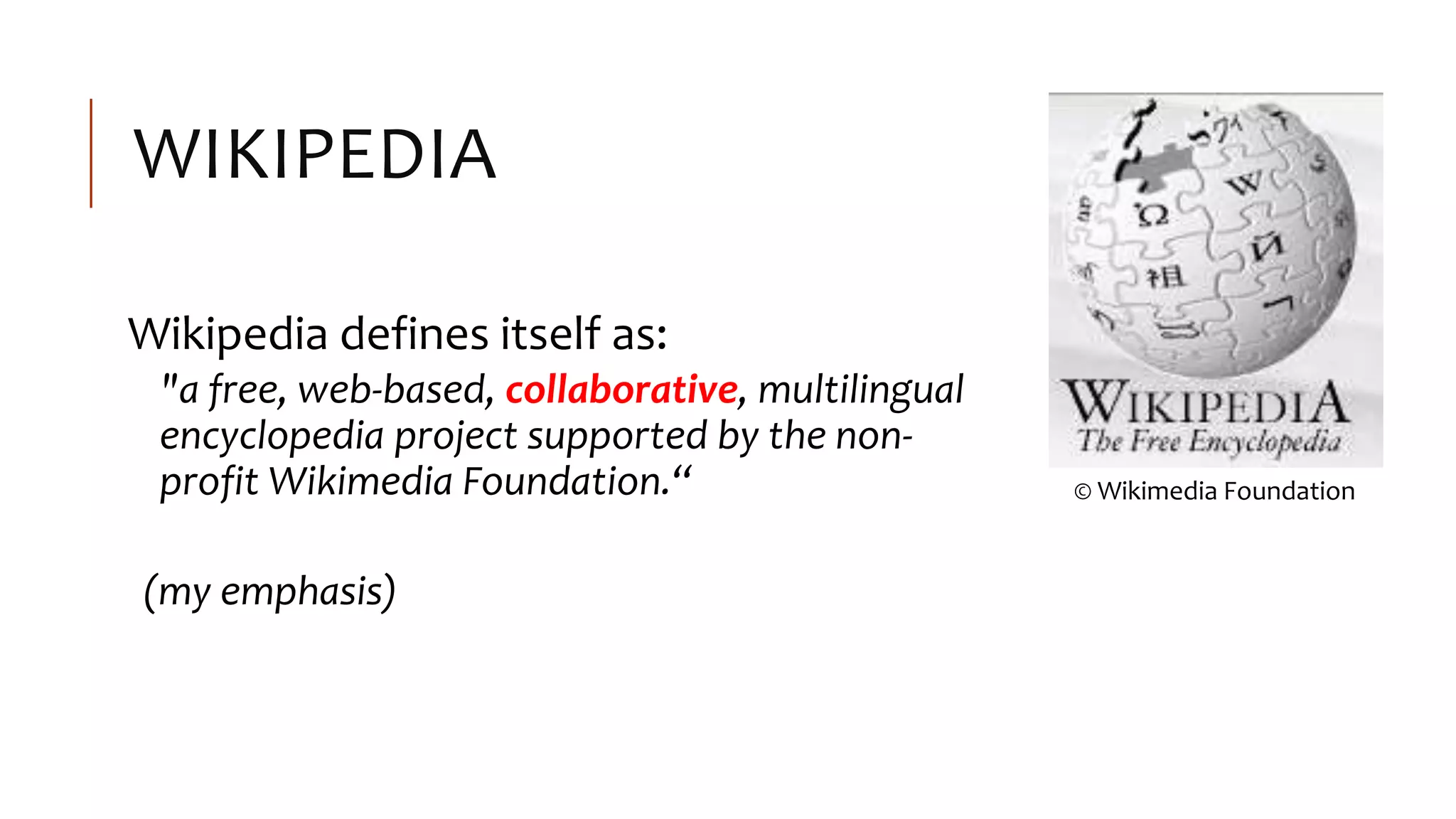 Chemistry collaborations on wikipedia | PPTX