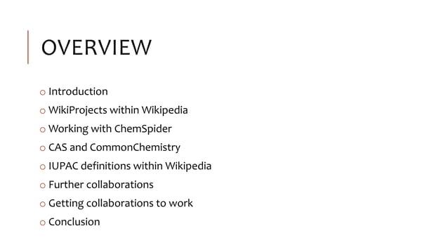 Chemistry collaborations on wikipedia | PPTX
