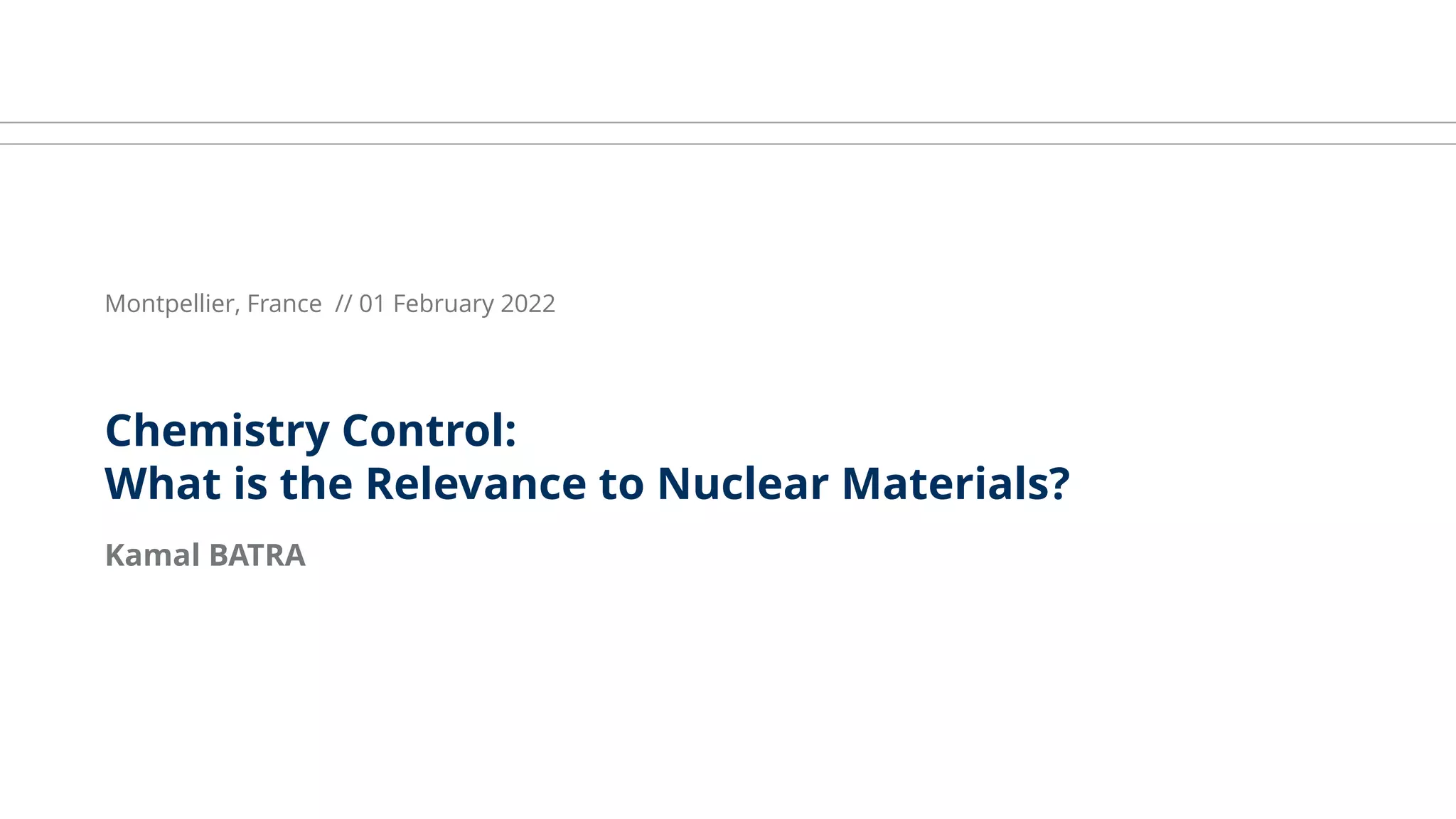 Chemistry Control | PPT