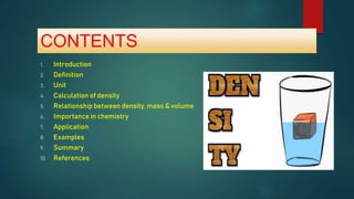 Explanation about the concept Density... | PPTX