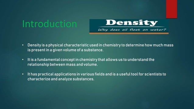 Explanation about the concept Density... | PPT
