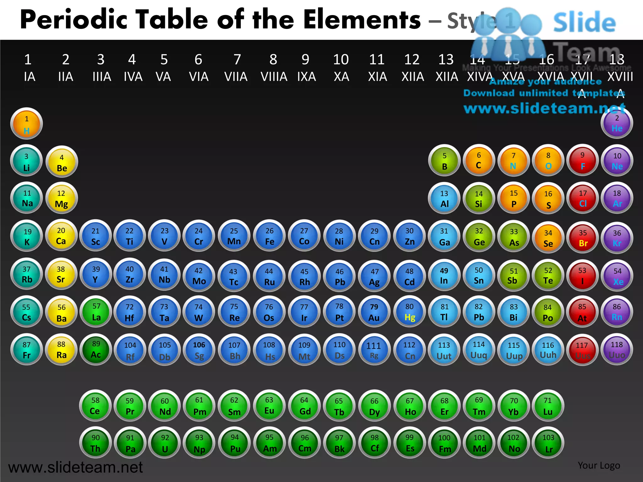Chemistry elements periodic table style design 1 powerpoint ...