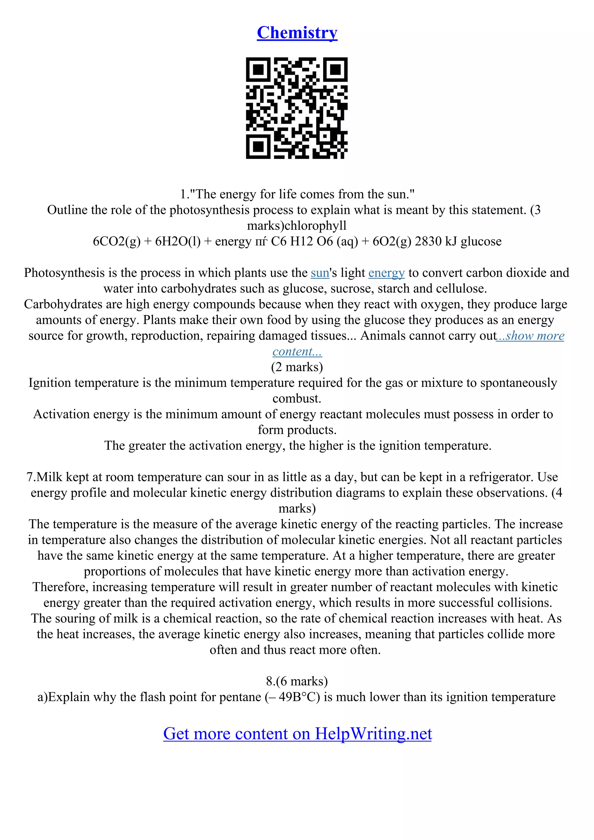 Chemistry Essays | PDF