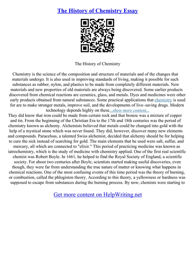 Chemistry Essay Topics | PDF