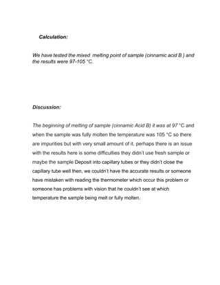 Mixed Melting Point | PDF