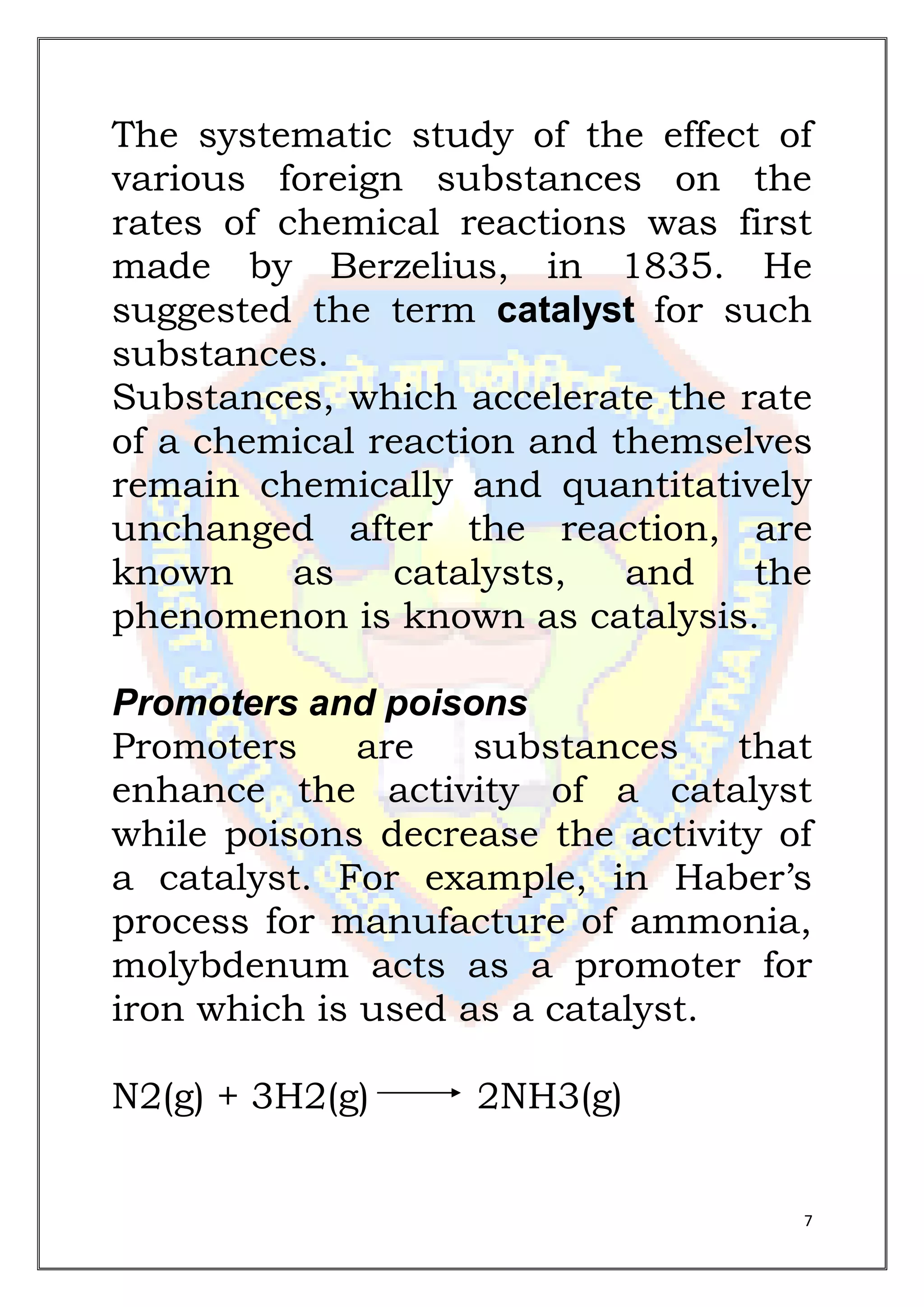 Catalysis Chemistry Project | PDF