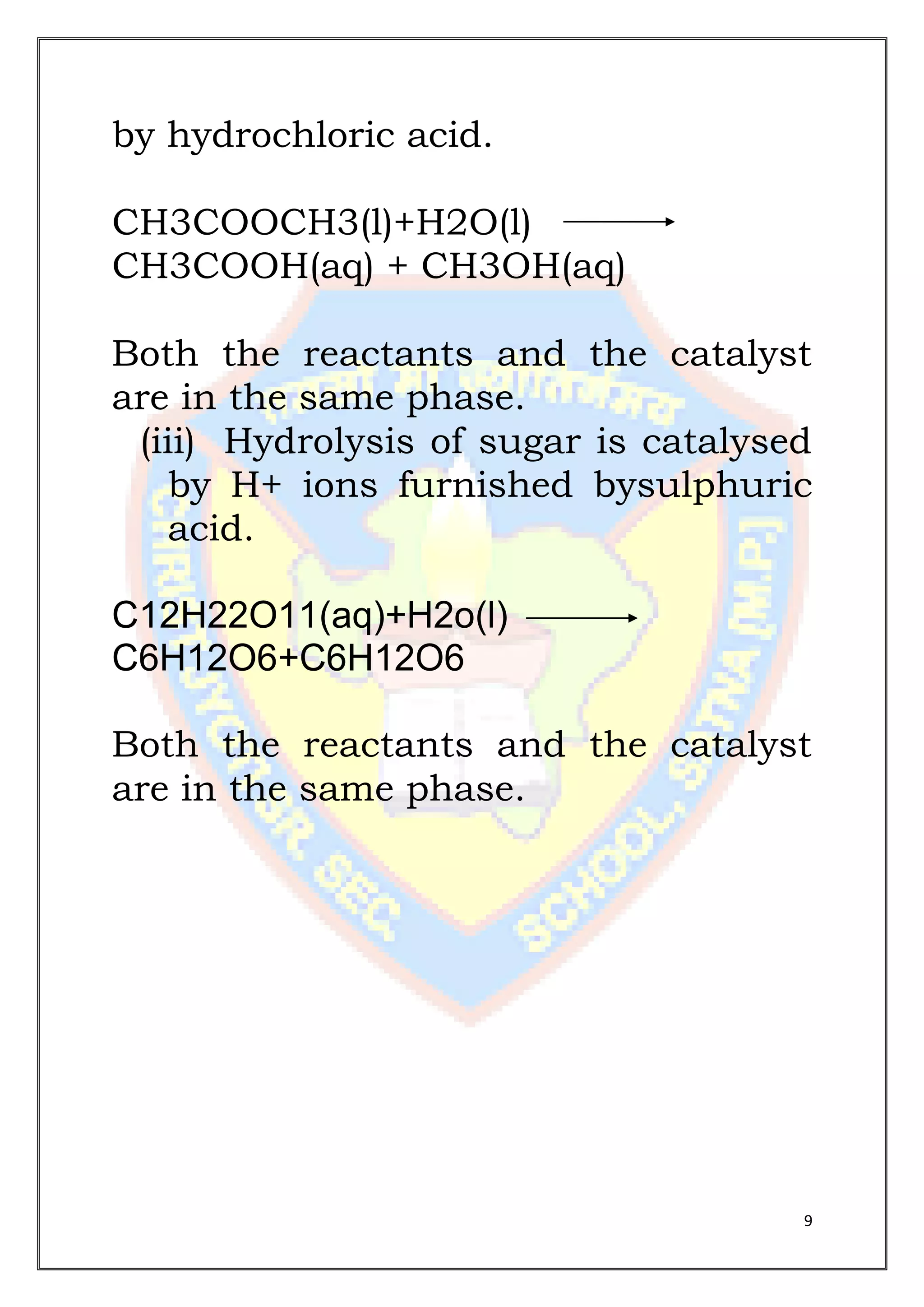 Catalysis Chemistry Project | PDF