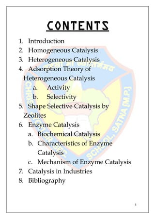 Catalysis Chemistry Project | PDF