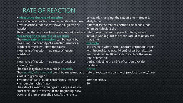 Chemistry GCSE Chapter 7 Chemical Reaction.pptx