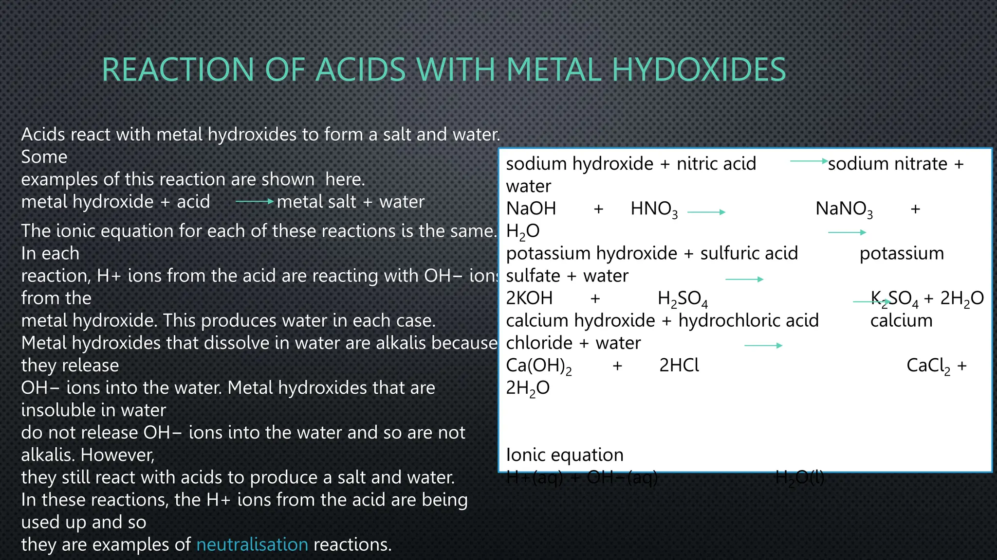 Chemistry GCSE Chapter 8 Acid bases and Salts .pptx