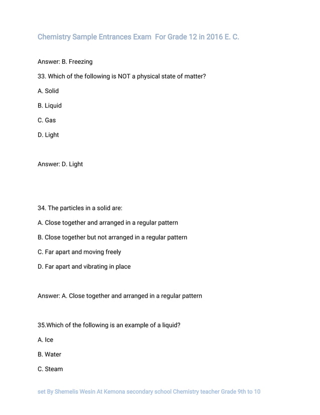 Chemistry Grade 9 Unit 5 chemical bonding | PDF
