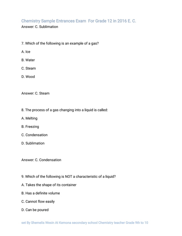 Chemistry Grade 9 Unit 5 chemical bonding | PDF