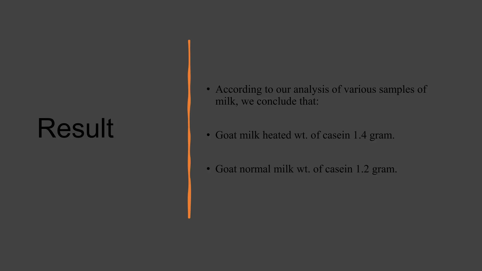 Casein in different samples of milk chemistry project | PPTX