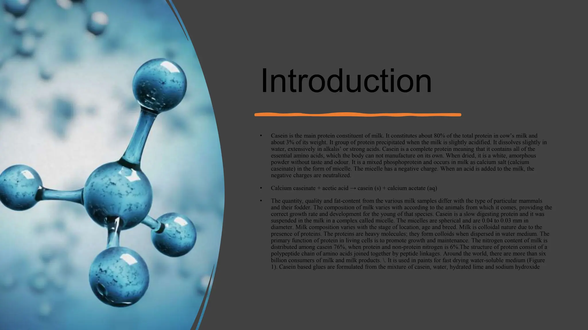 Casein in different samples of milk chemistry project | PPTX