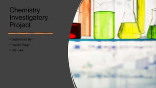 Casein in different samples of milk chemistry project | PPTX