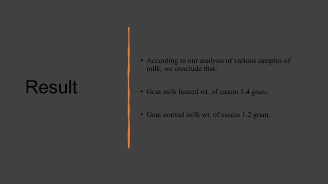 Casein in different samples of milk chemistry project | PPTX