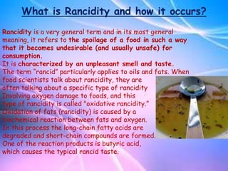 Rancidity and Corrosion | PPT