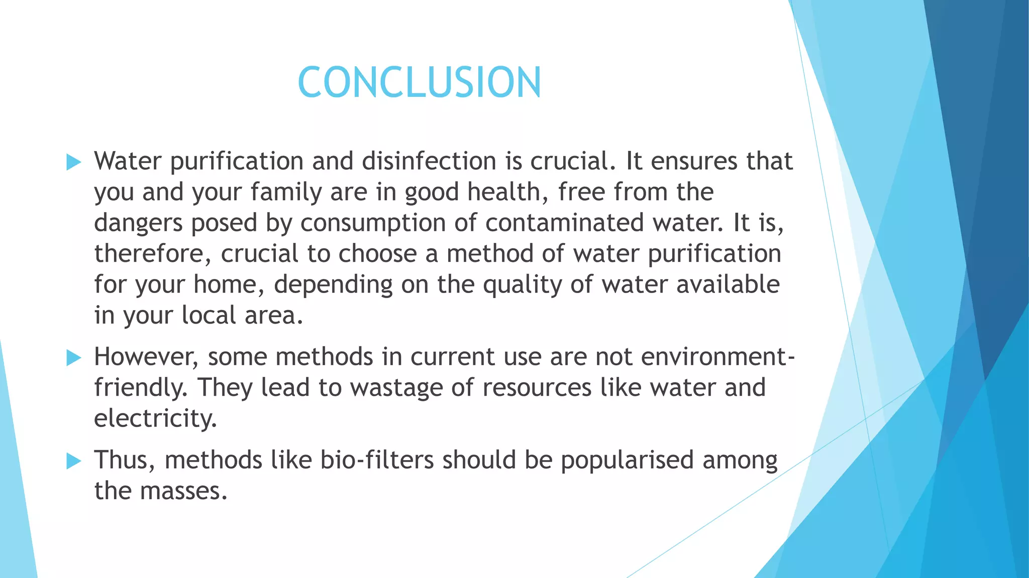 Water purification methods | PPTX