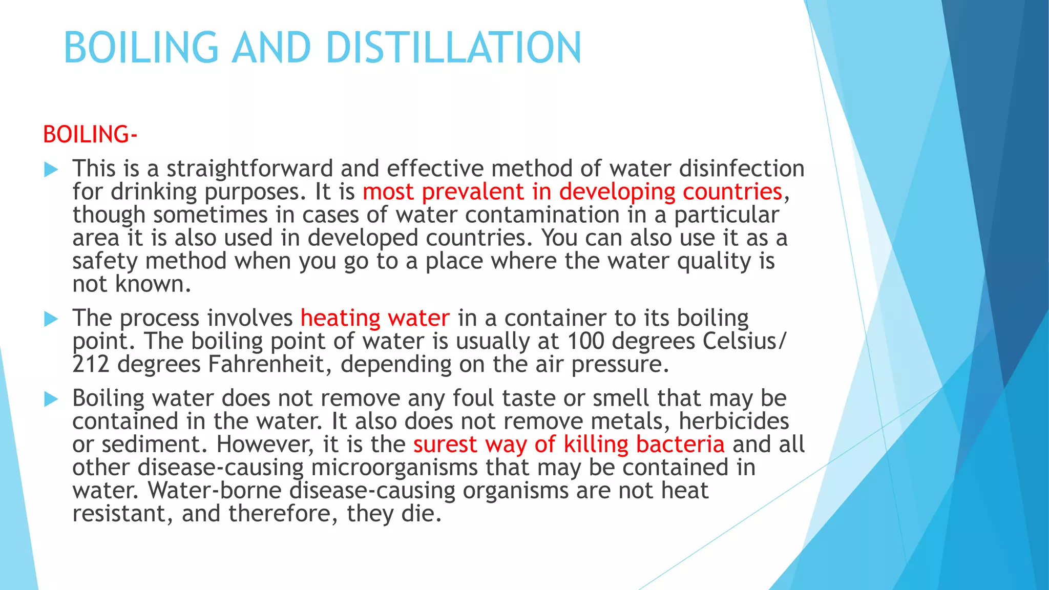 Water purification methods | PPTX