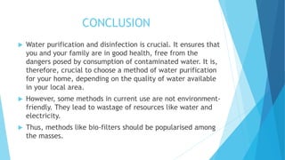 Water purification methods | PPTX