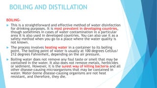 Water purification methods | PPTX