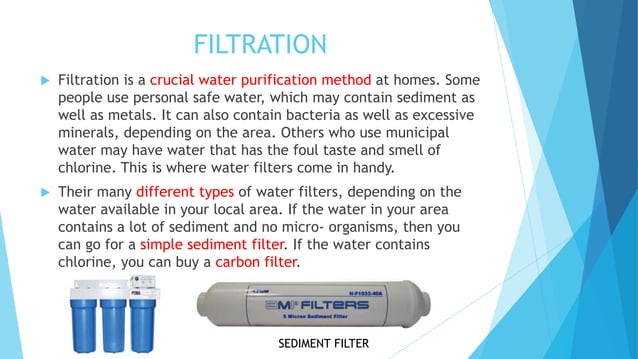 Water purification methods | PPTX