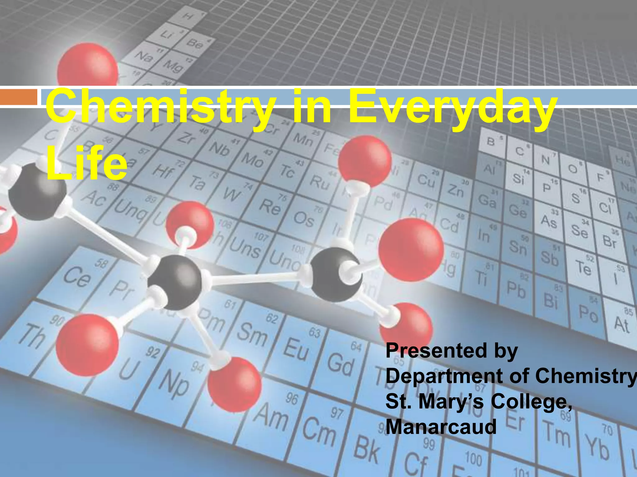 Chemistry in everyday life | PPTX