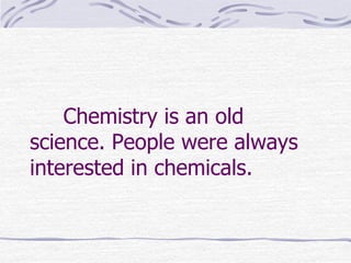 Chemistry in the past | PPT