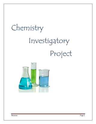 Chemistry Project Front Page Design