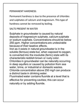Chemistry investigatory HARDNESS OF WATER | DOCX